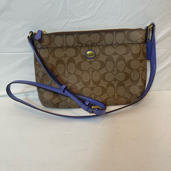 Coach | Bags | Coach Signature Leather Canvas Crossbody Bags | Poshmark